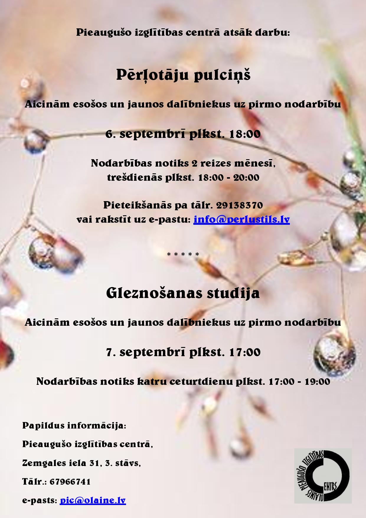 Pieaugušo izglītības centrā atsākas nodarbības - olaine.lv