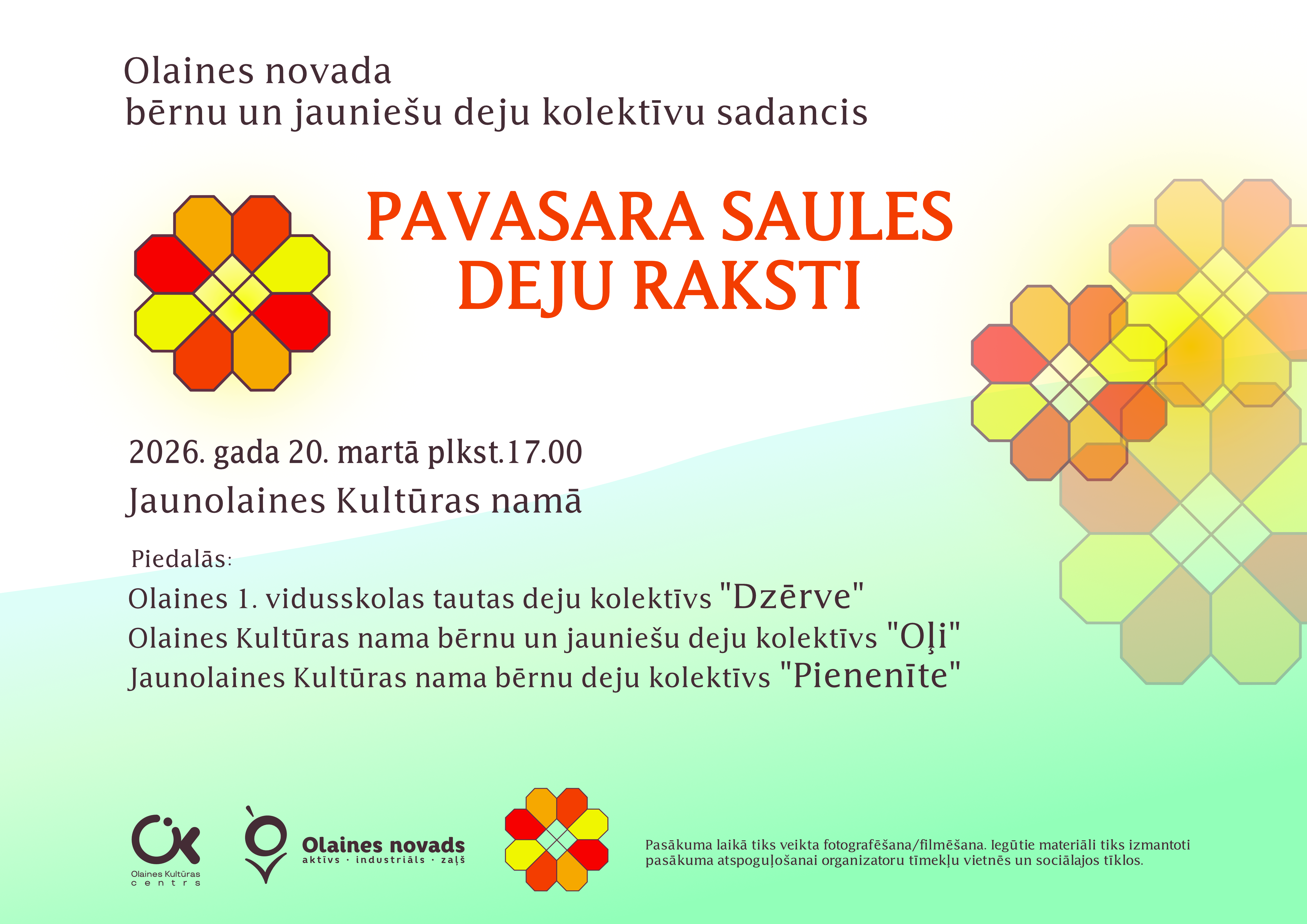 Bērnu un jauniešu deju kolektīvu sadancis "Pavasara saules deju skati ...