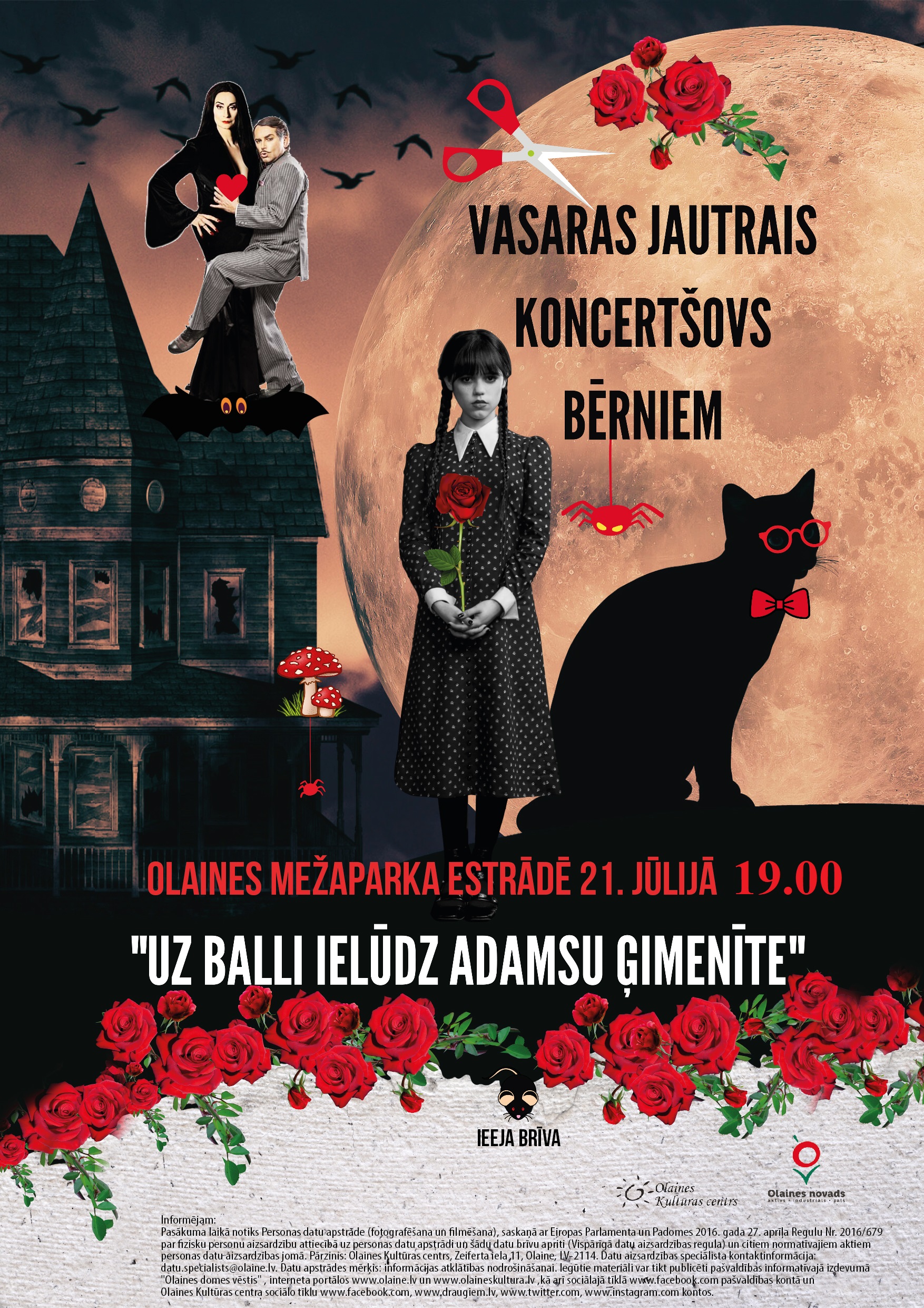 Muzikālais koncertšovs bērniem “Uz balli ielūdz Adamsu ģimene” - olaine.lv