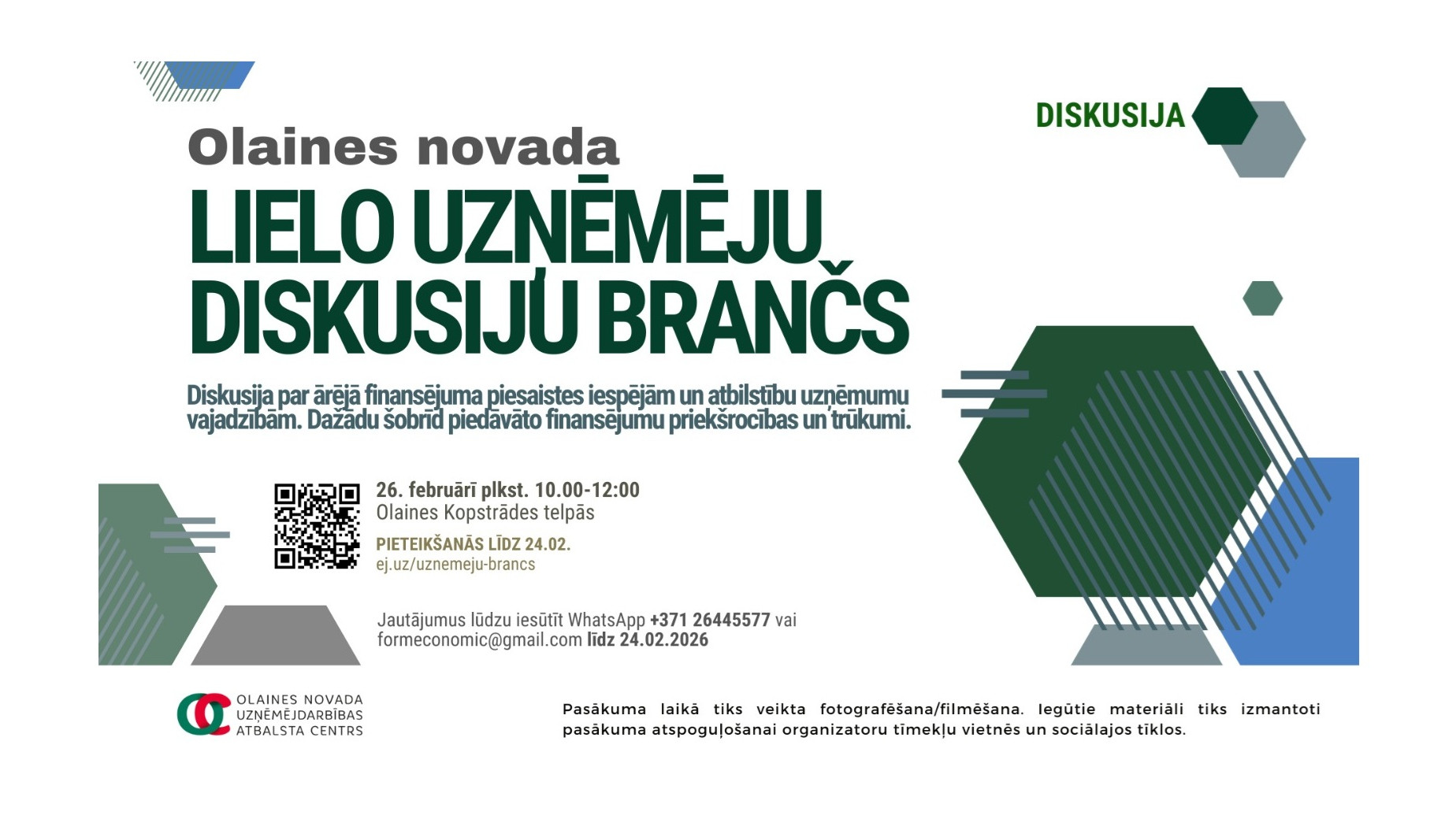 Lielo uzņēmēju diskusiju brančs - olaine.lv