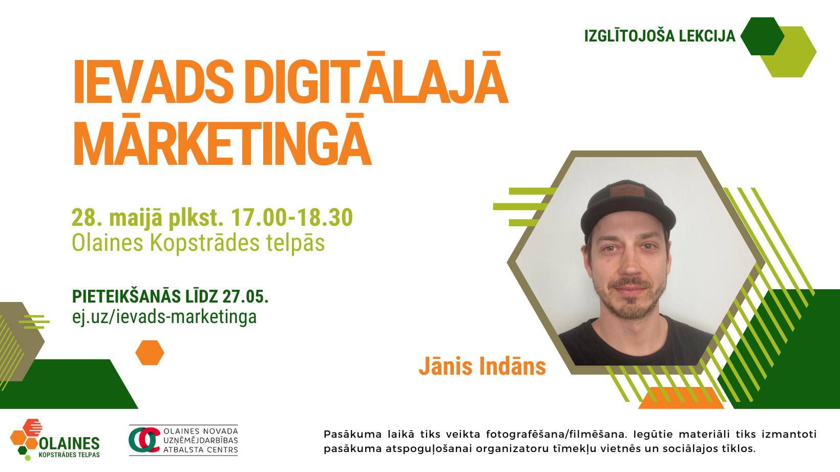 Izglītojoša lekcija "Ievads digitālajā mārketingā" - olaine.lv